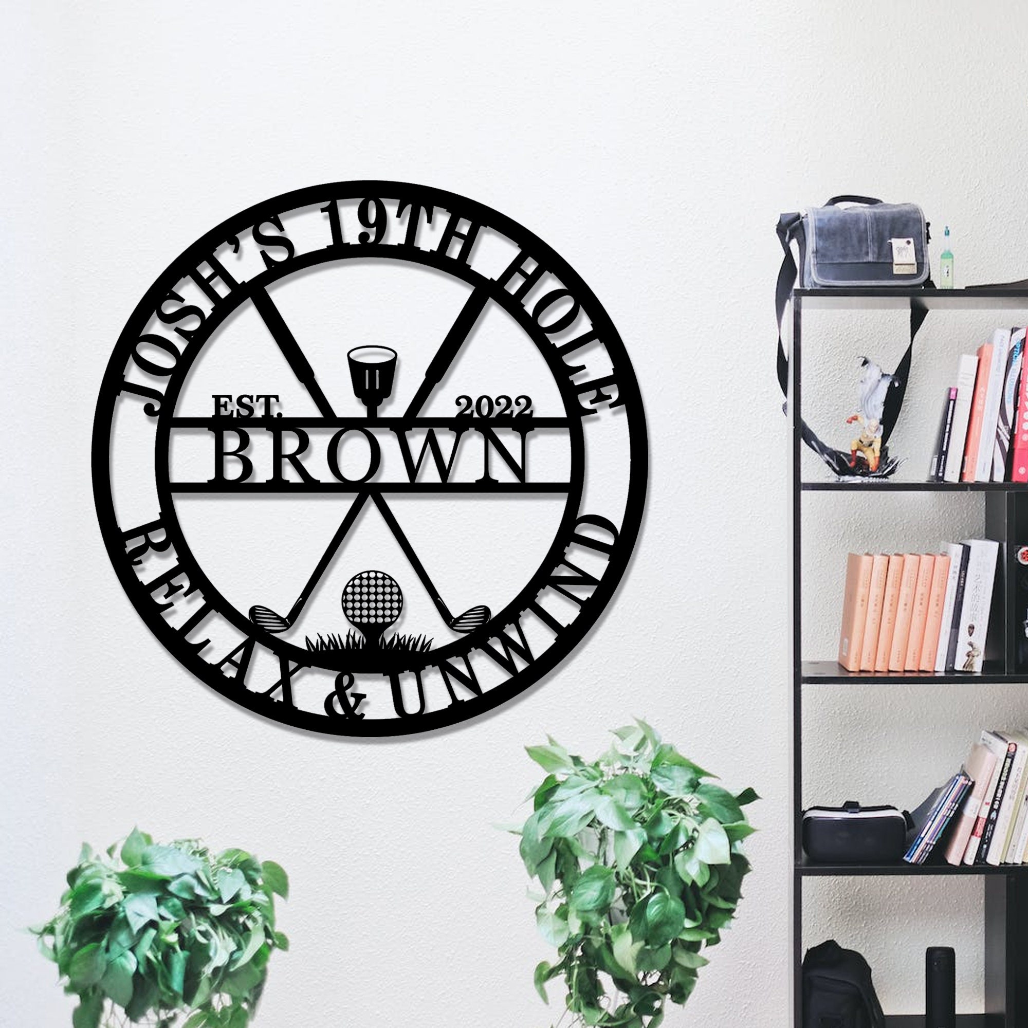 Personalized Golf Sign 19th Hole Metal Signcustom Metal Name - Etsy