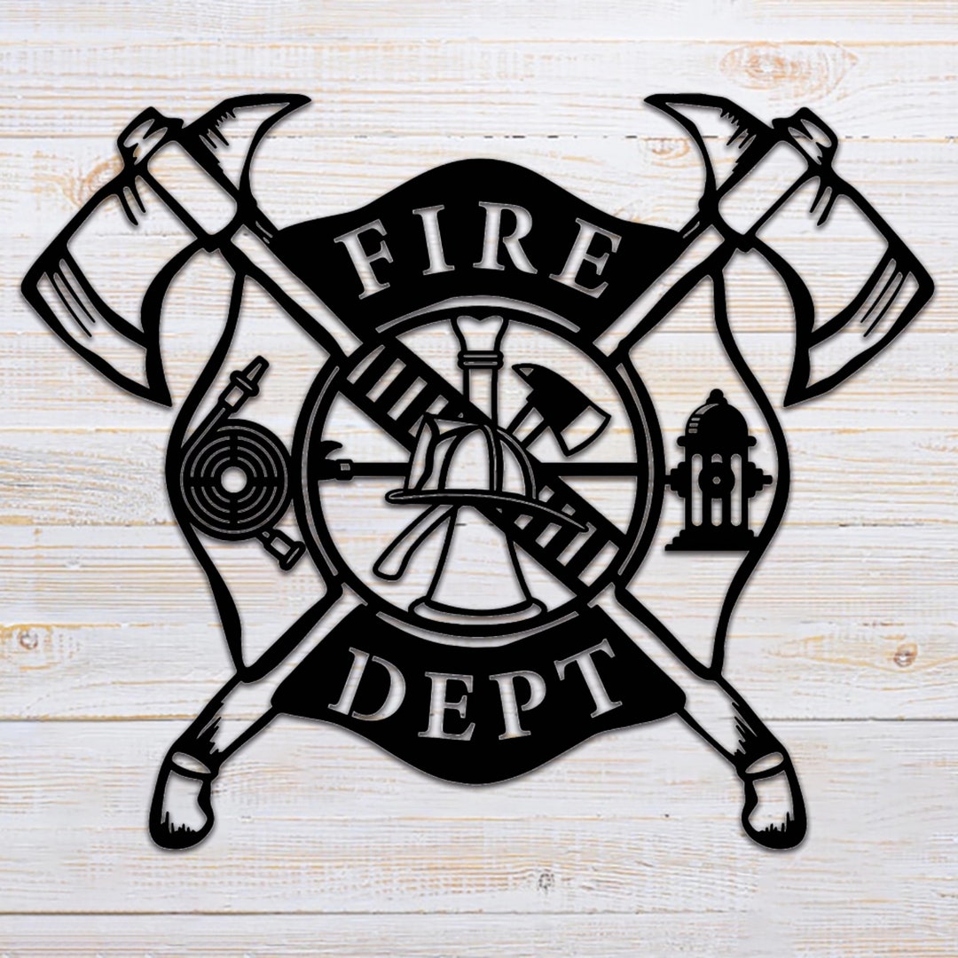Custom Fire Fighting Tools Metal Sign, Fireman Metal Wall Art, Fire ...