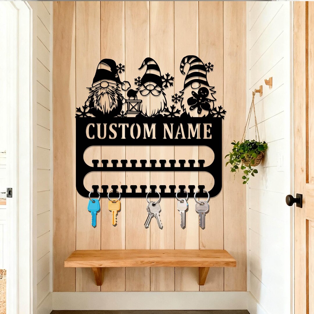 Custom Key Hook Metal Sign,personalized Name Medal Hook Sign,christmas ...