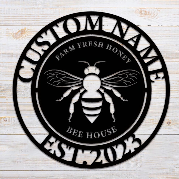 Metal Bee Sign - Etsy