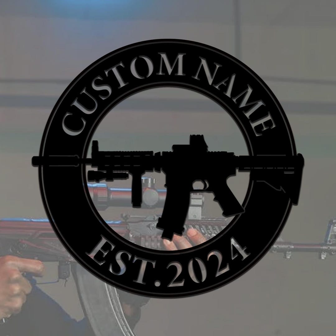 Custom Gun Name Metal Art Sign,custom Gun Metal Sign,personalized Gun ...