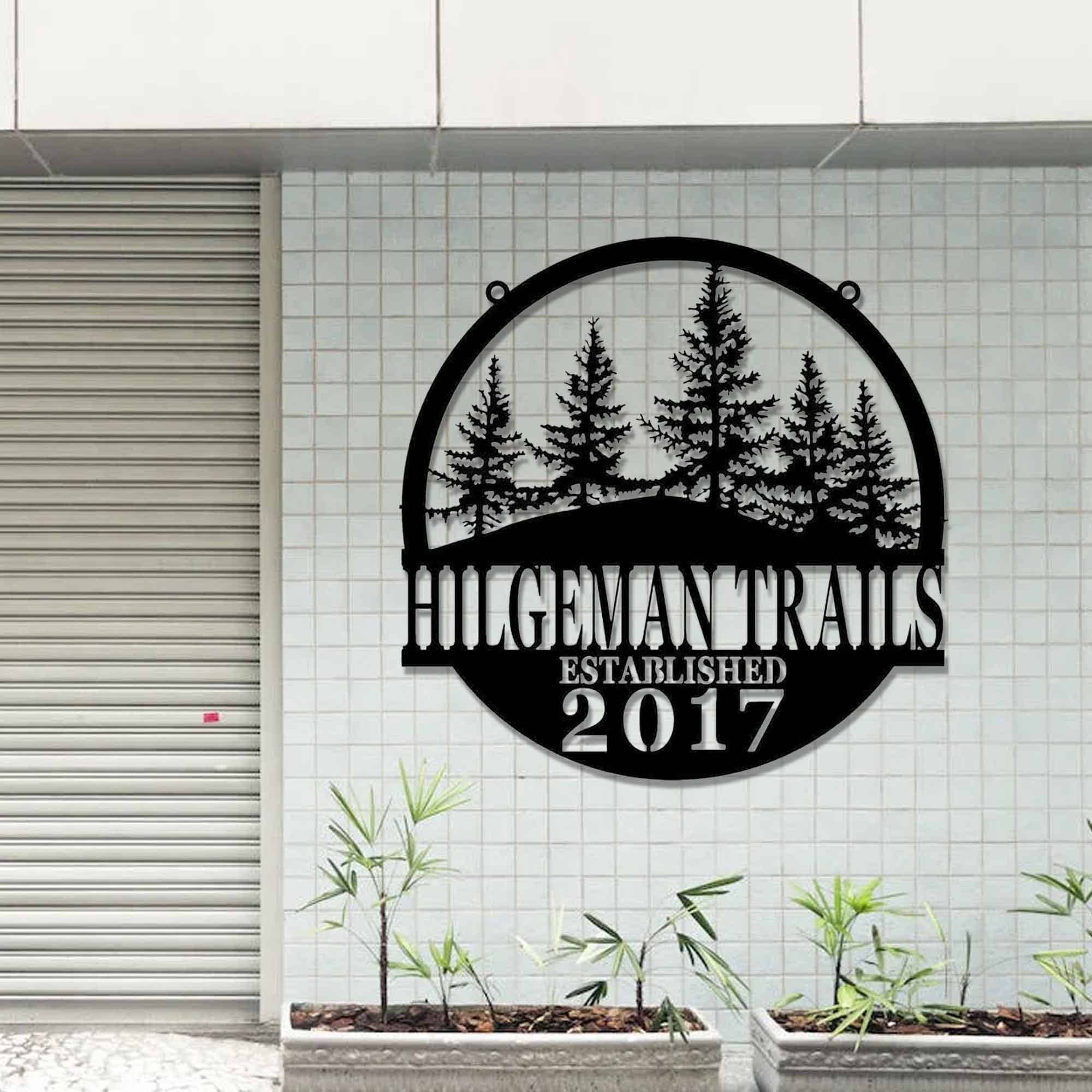 Personalized Name Metal Sign Custom Metal Address House Number Sign ...