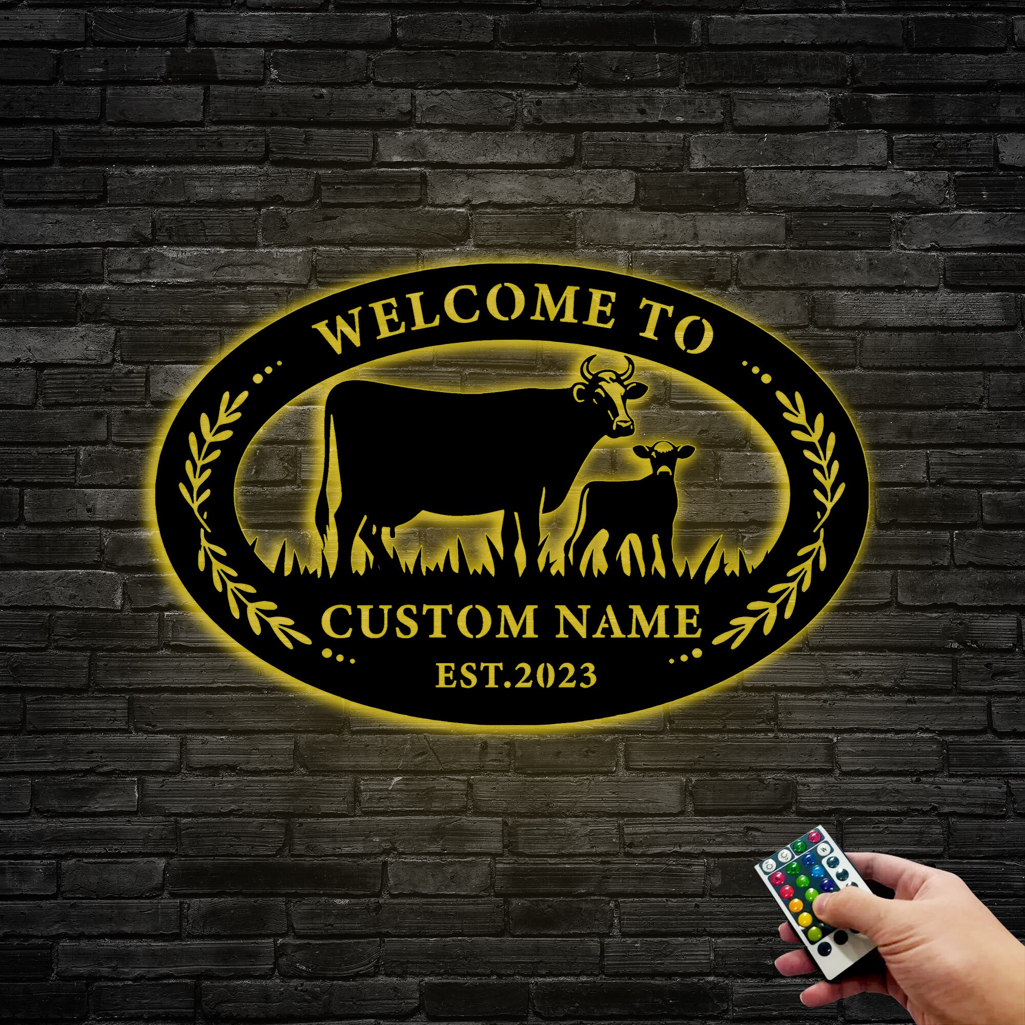 Customizable Cow Signs, Cow Metal Wall Art, Farm Decorations, Metal ...