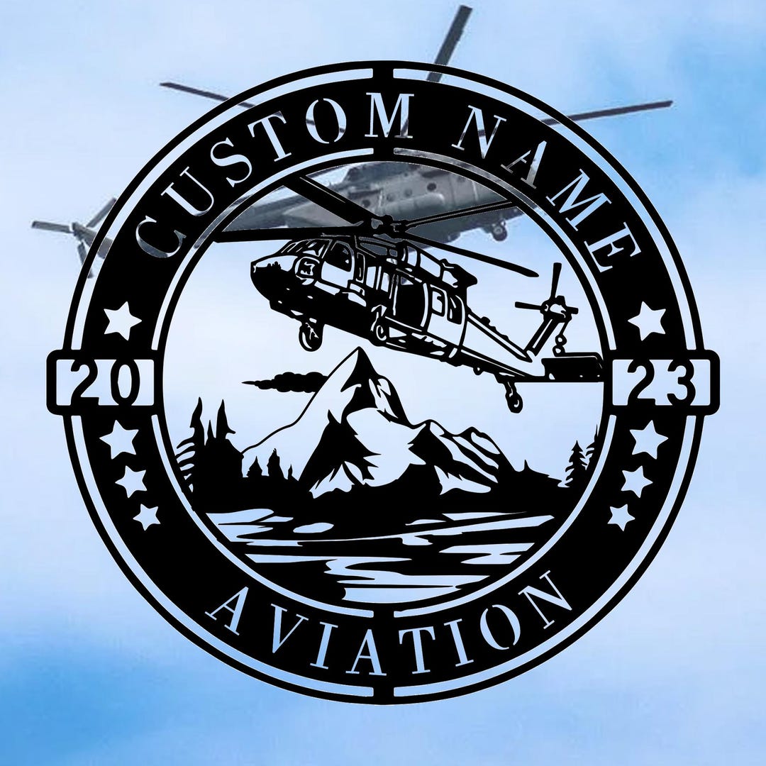 Custom Helicopters Name Metal Wall Art Sign,personalized Helicopters ...