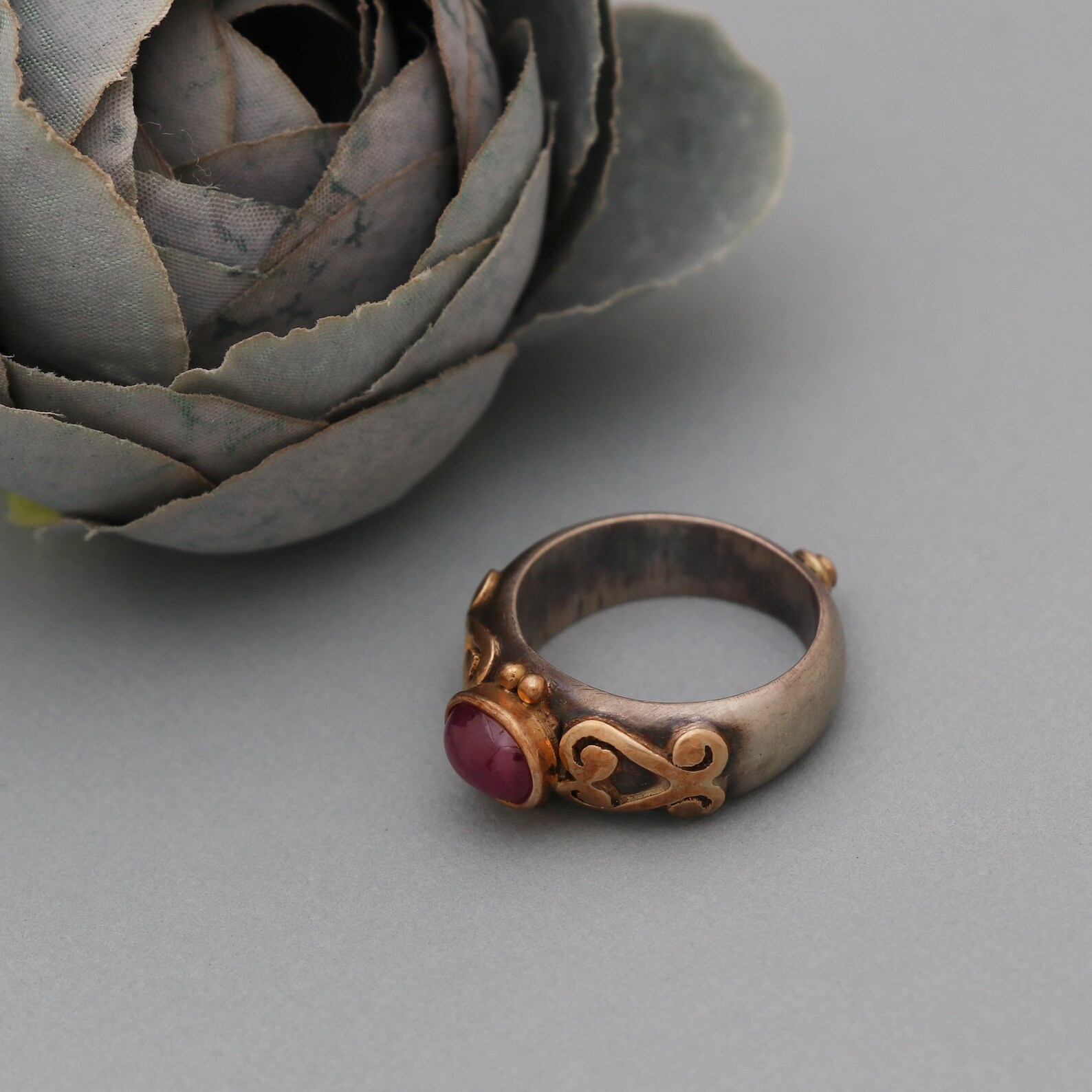 Antique 18k Gold Ancient Roman Ring, 925 Sterling Silver Roman Ring ...