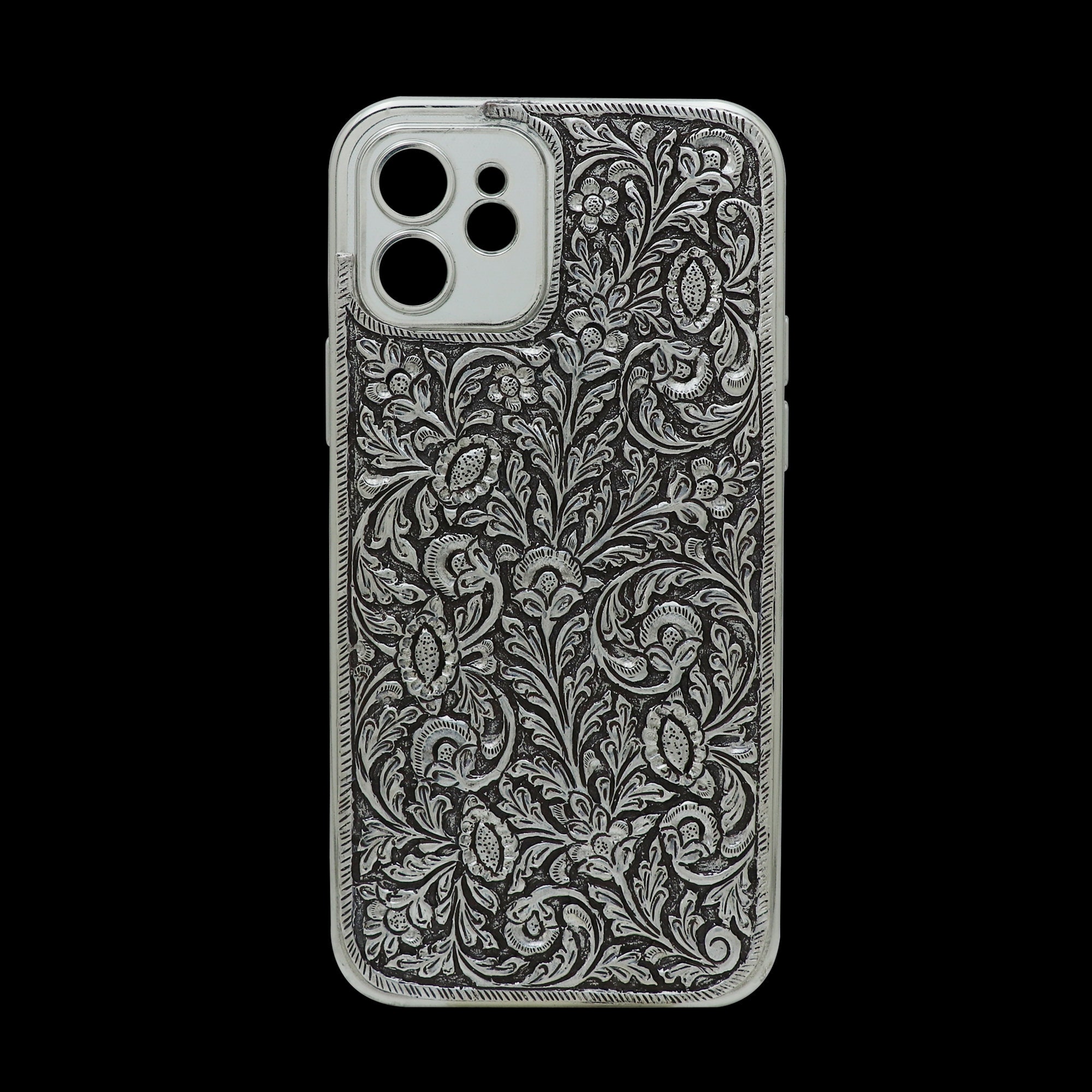 Sterling Silver Designer Floral Phone Cover - Etsy
