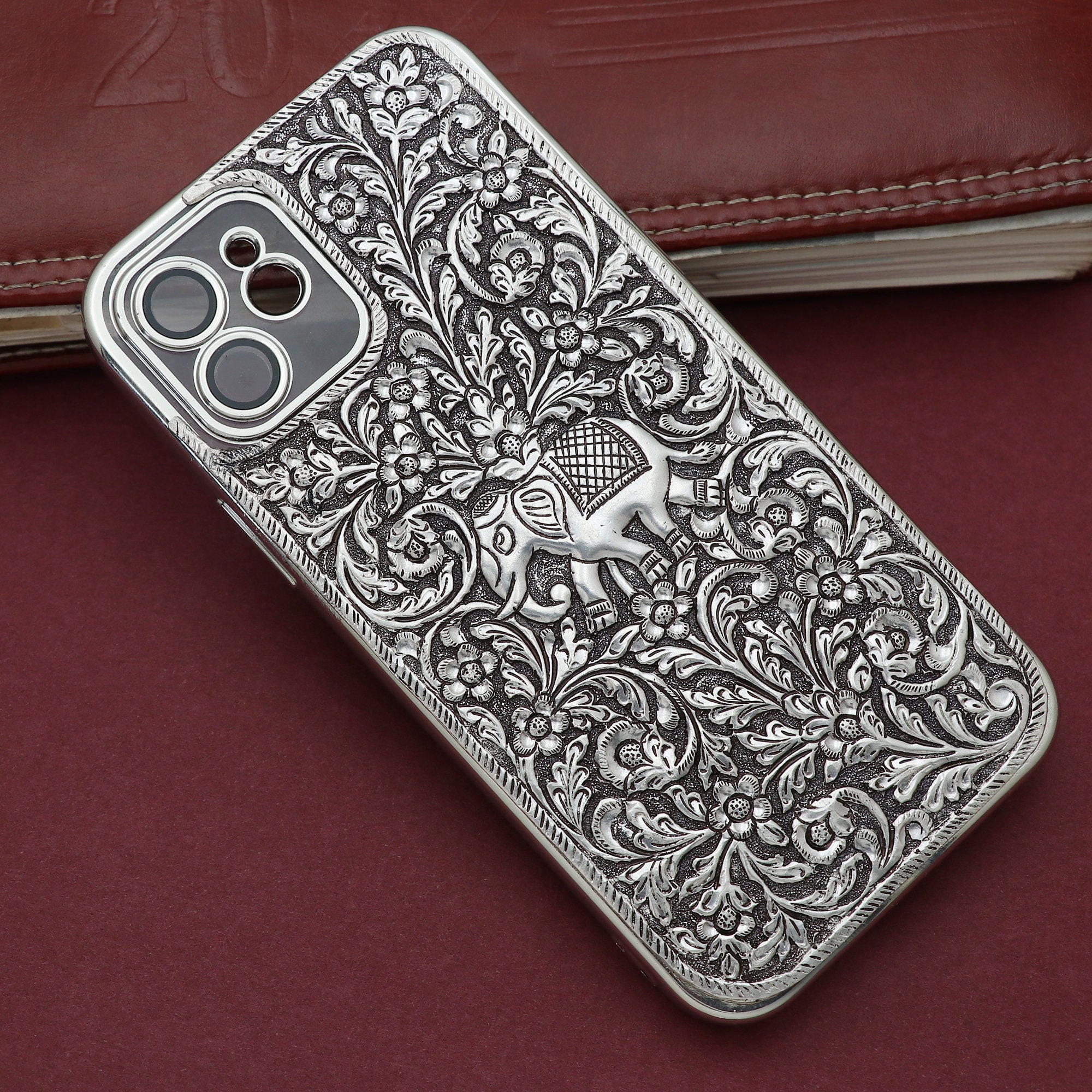 Sterling Silver Designer Elephant Phone Cover - Etsy