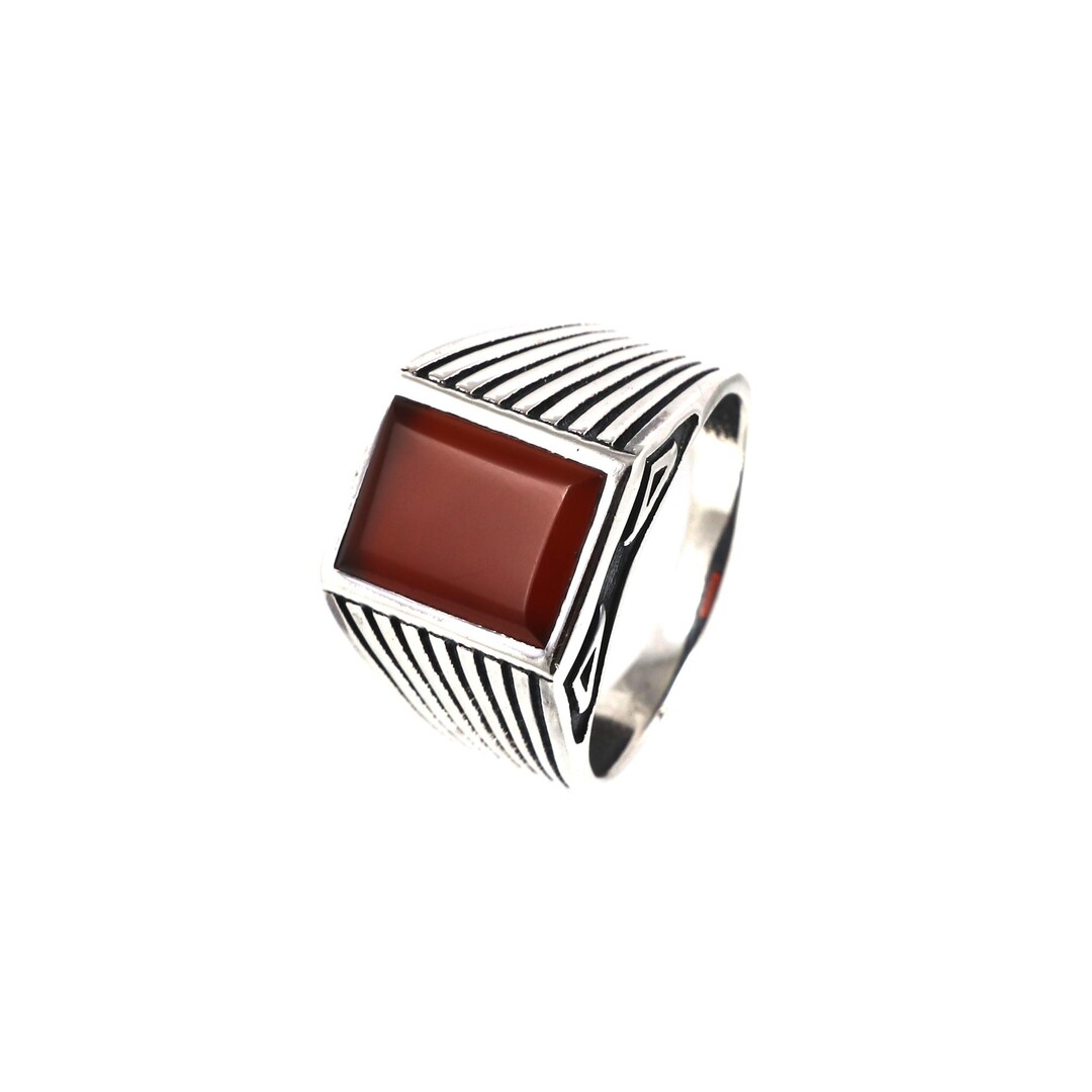 925 Sterling Silver Men's Ring, Everyday Ring, Statement Ring, AAA ...