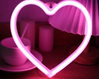Neon Heart Lamp - Etsy
