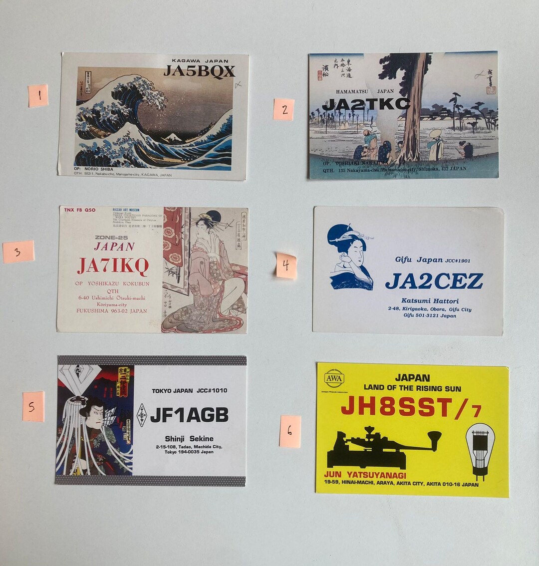 Vintage Japan QSL Cards You Pick 1970's/80's RARE - Etsy