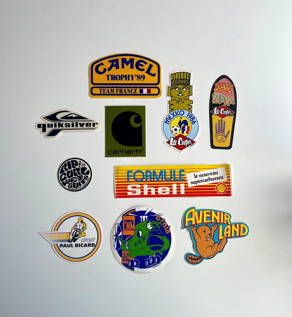 Vintage Laptop Stickers / Cars / Surf Board / Car Racing / Amusement ...