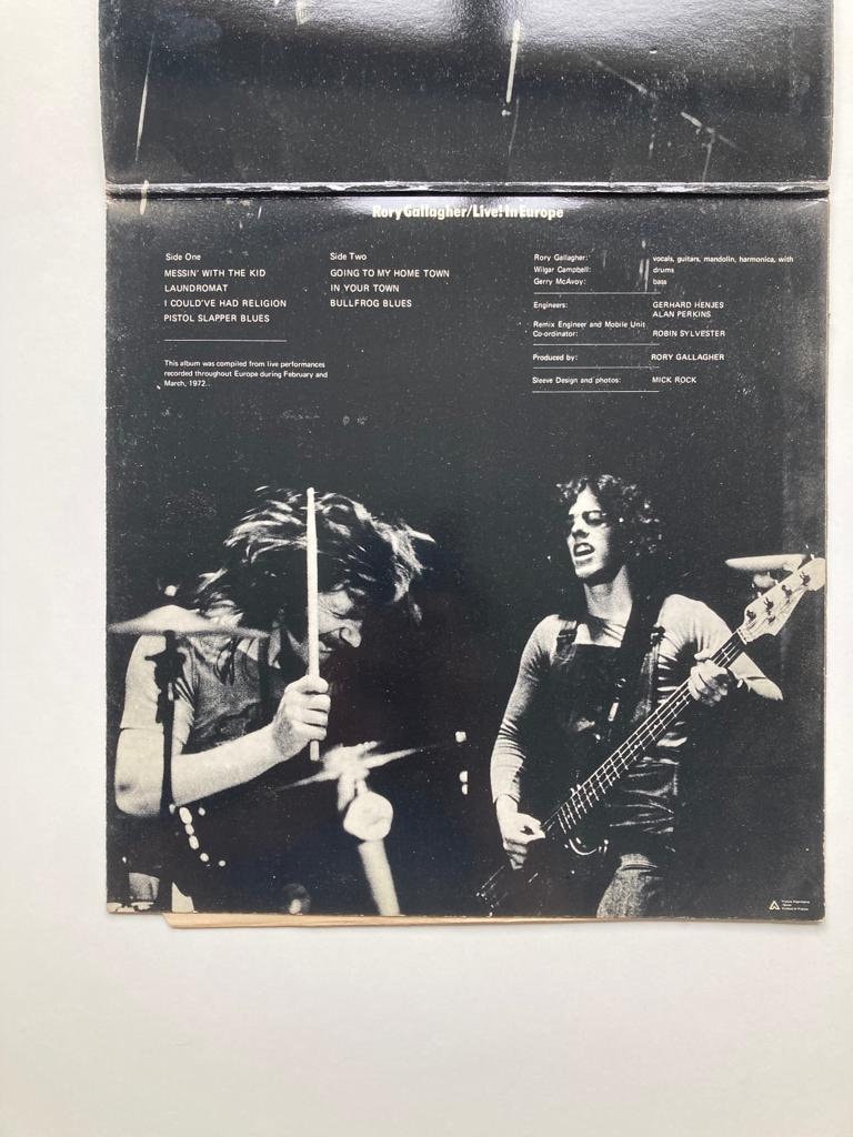 Rory Gallagher Live in Europe Vinyl LP Record RARE - Etsy