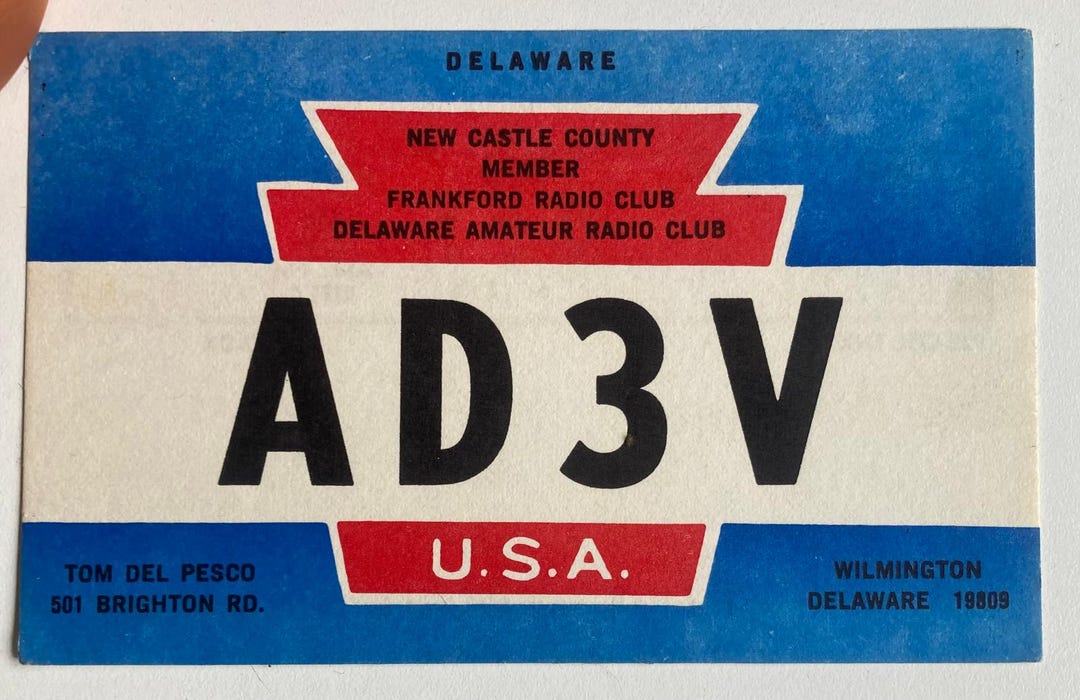 Vintage USA Radio Cards Radio QSL Cards Bundle of 4 Framed QSL Card Art ...