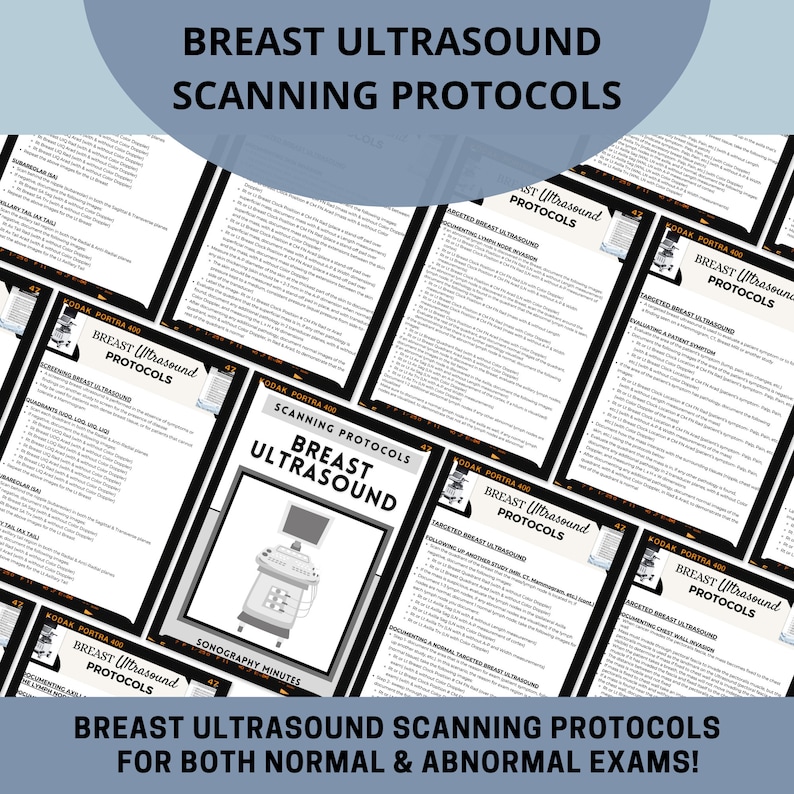 Breast Ultrasound Scanning Protocols - Etsy
