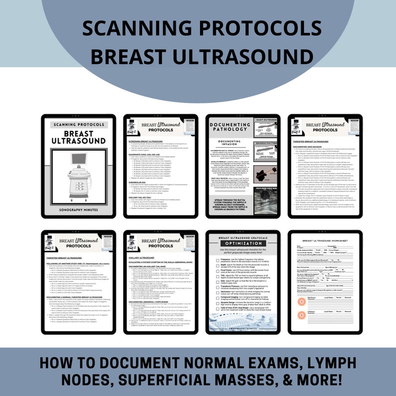 Breast Ultrasound Scanning Protocols - Etsy