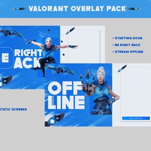 Valorant Twitch Overlay Package - Jett - Etsy