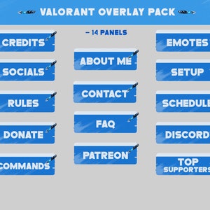 Valorant Twitch Overlay Package - Jett - Etsy
