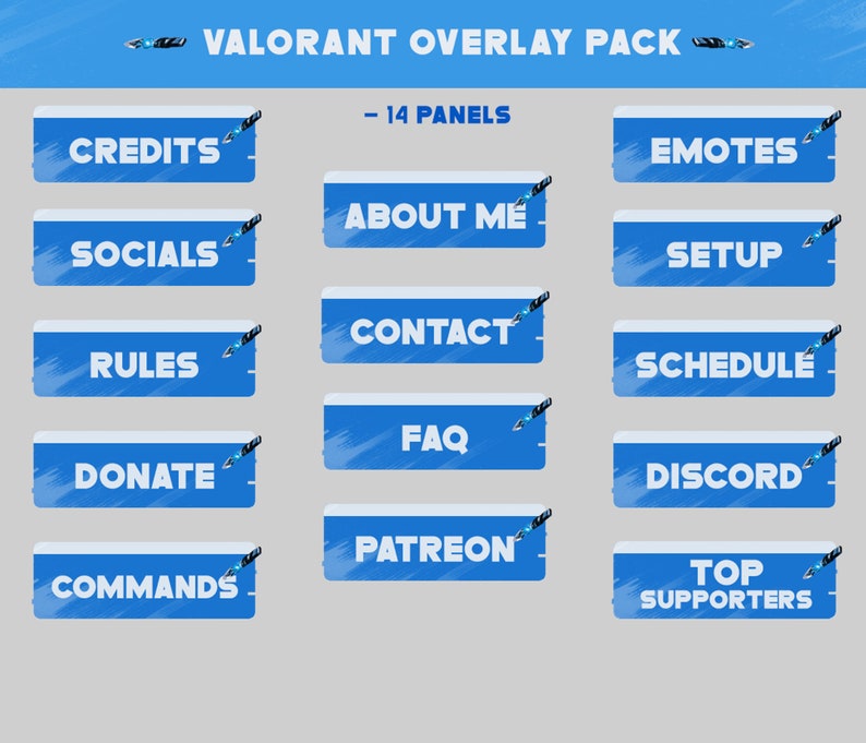 Valorant Twitch Overlay Package - Jett - Etsy