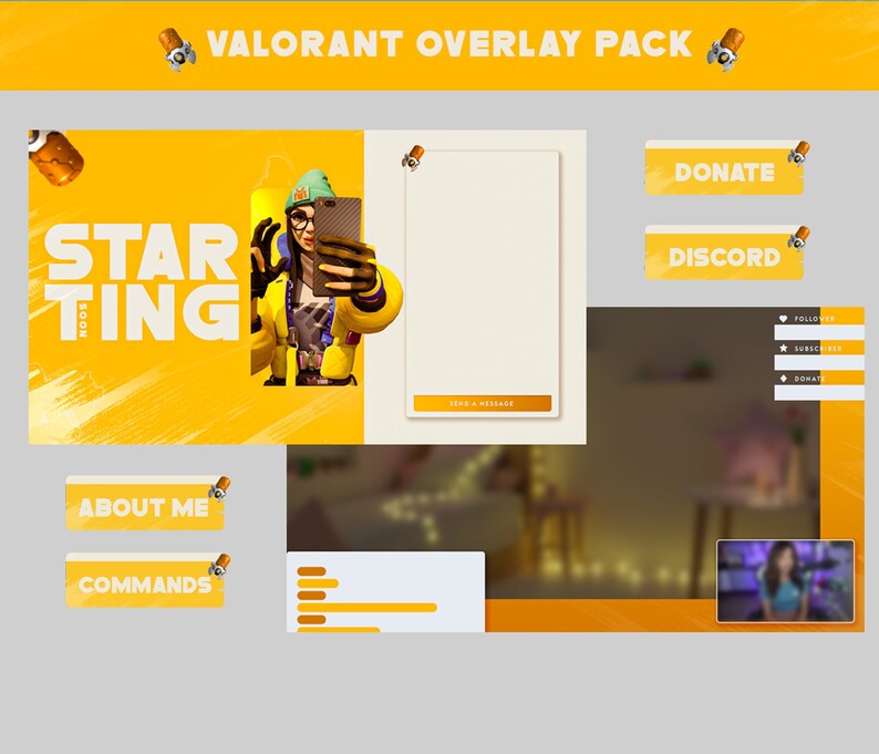 Valorant Twitch Overlay Package Killjoy - Etsy