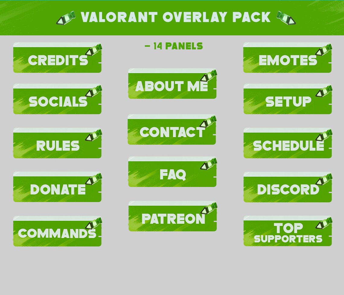 Valorant Twitch Overlay Package - Viper - Etsy