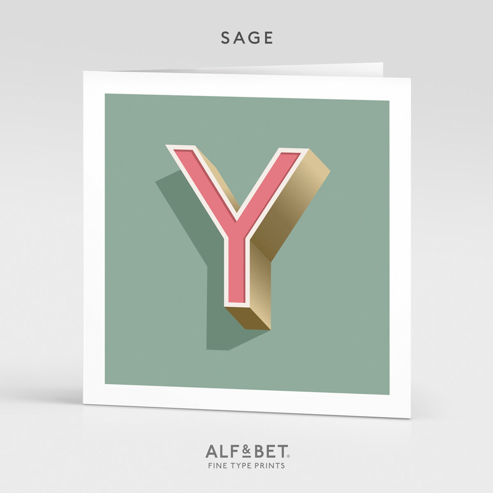 Letter Y Birthday Card | Alphabet Cards | Initials Card | A-Z Card ...