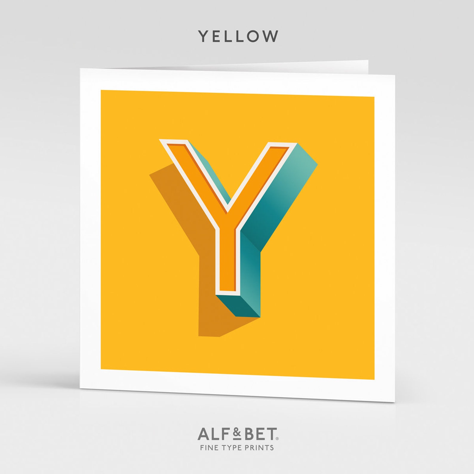 Letter Y Birthday Card | Alphabet Cards | Initials Card | A-Z Card ...