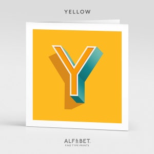 Letter Y Birthday Card | Alphabet Cards | Initials Card | A-Z Card ...
