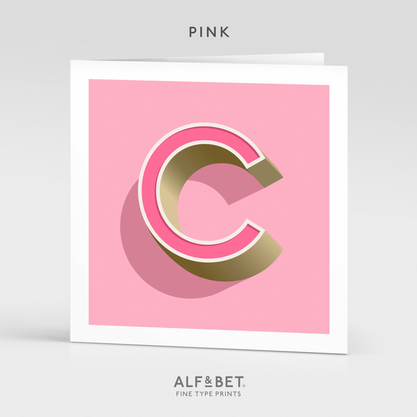Letter C Birthday Card | Alphabet Cards | Initials Card | A-Z Card ...