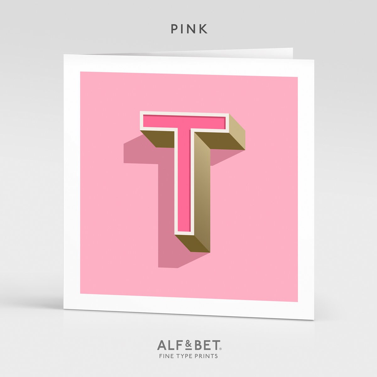 Letter T Birthday Card Alphabet Cards Initials Card A-Z Card ABC Card ...