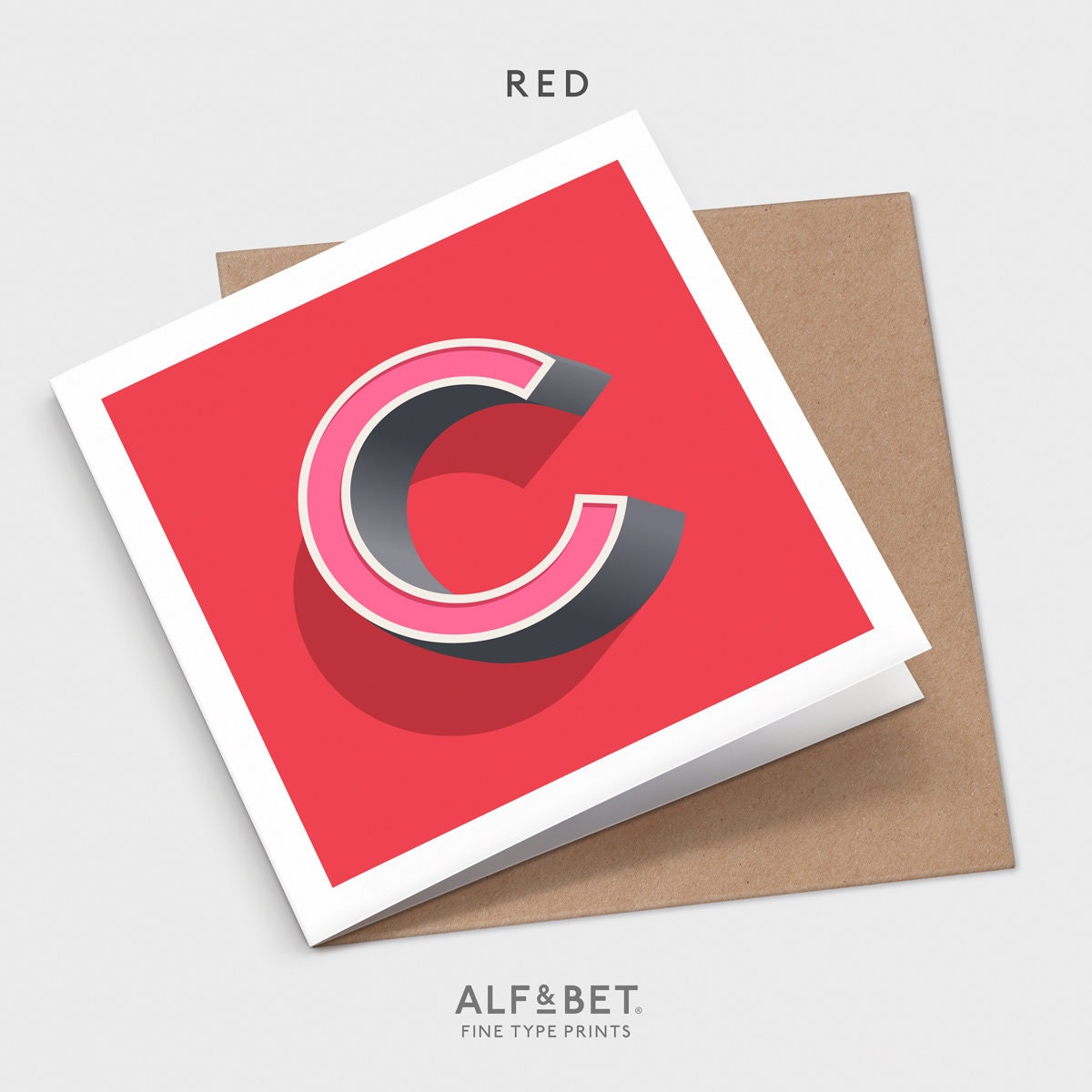Letter C Birthday Card | Alphabet Cards | Initials Card | A-Z Card ...