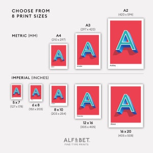 Personalised Name and Letter Print, Custom Alphabet Print, Personalised ...