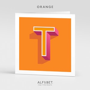 Letter T Birthday Card | Alphabet Cards | Initials Card | A-Z Card ...