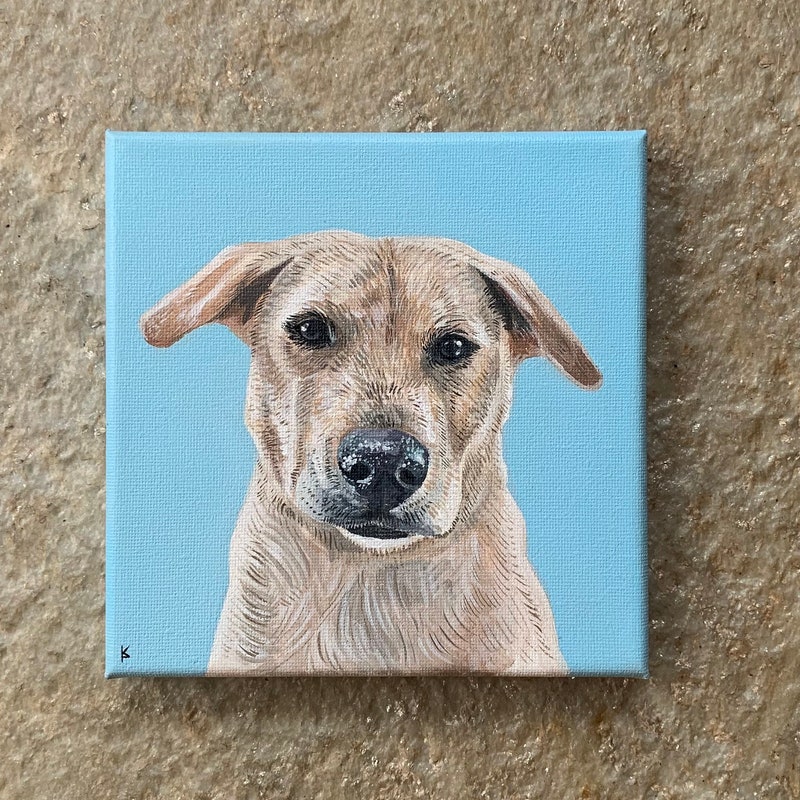 Acrylic Dog Painting - Etsy