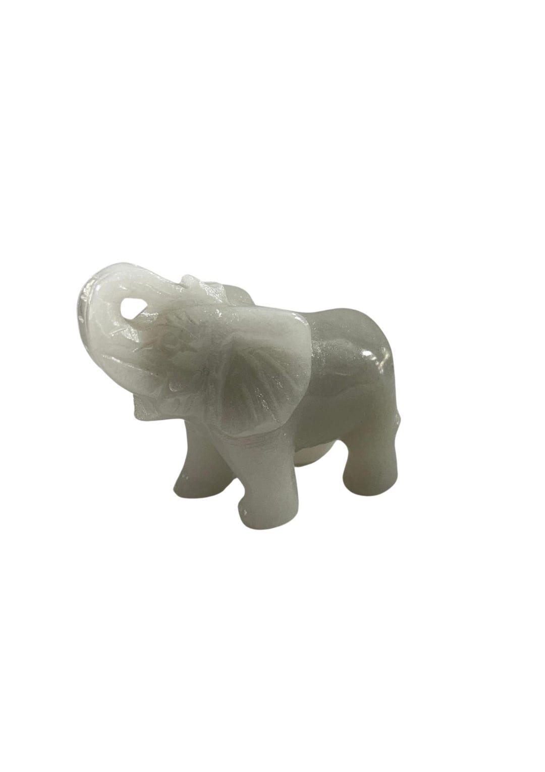 White Jade Elephant - Etsy