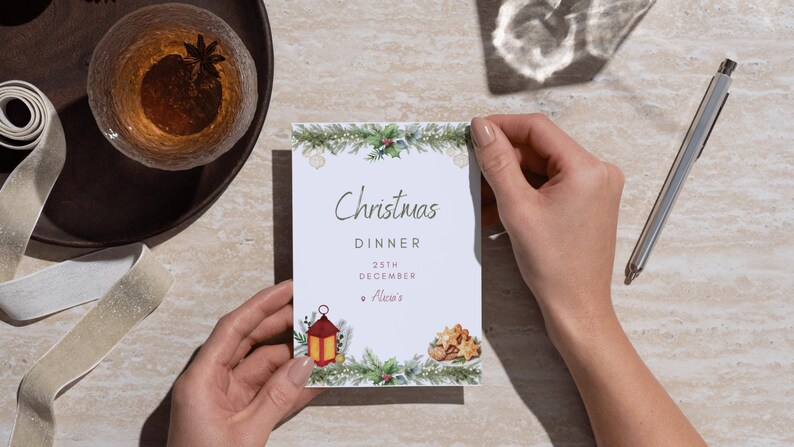 Christmas Dinner/ Lunch Invitation - Etsy