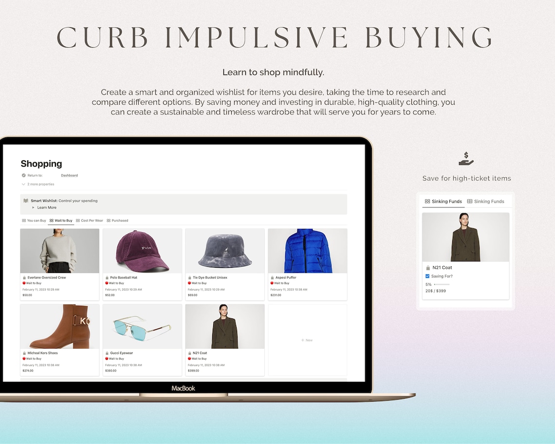 Outfit Planner Notion Template, Notion Wardrobe Manager, Notion Planner ...