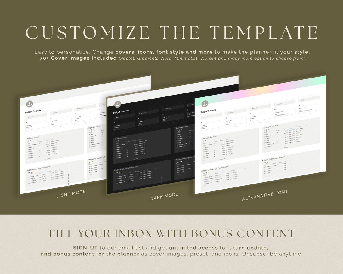 Notion Budget Template Budget Spreadsheet Notion Template - Etsy
