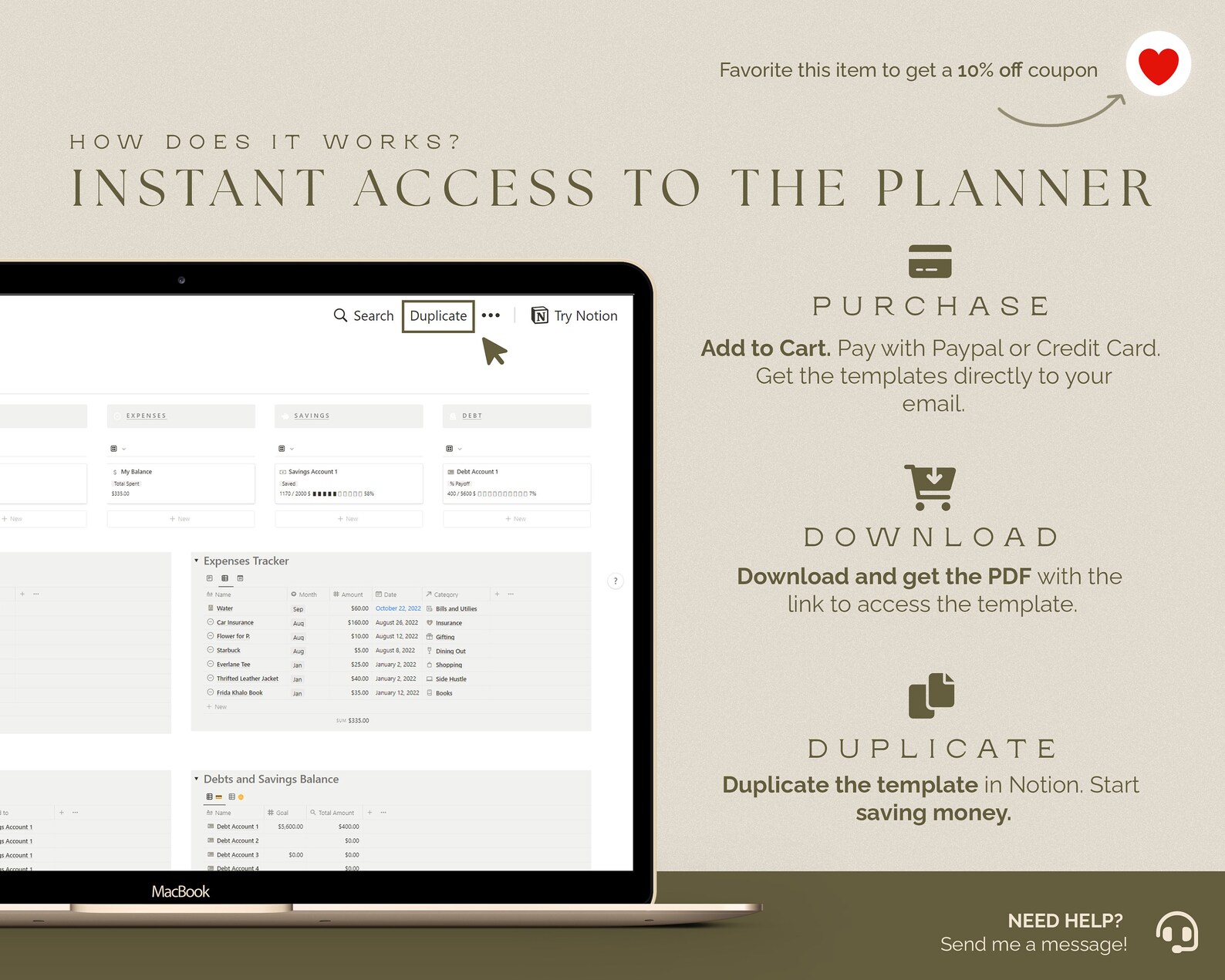 Notion Budget Template Budget Spreadsheet Notion Template - Etsy