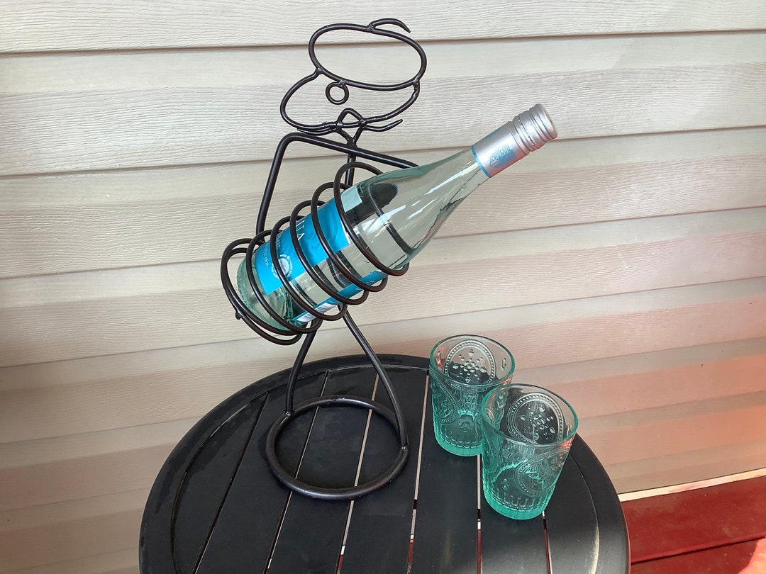 Midcentury French Man Wine Holder Metal Art Metal Wine Holder - Etsy