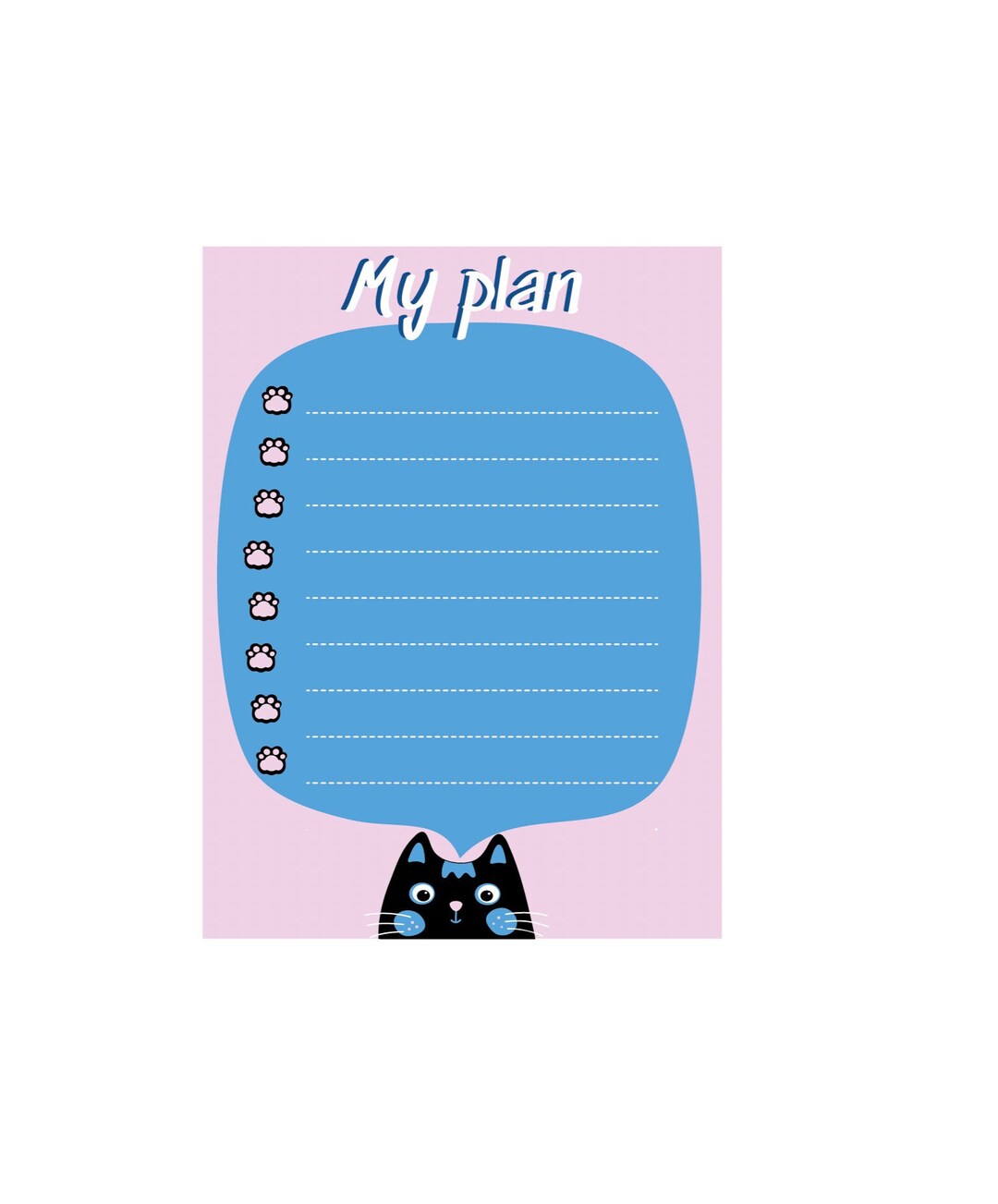 To Do List — Cat to Do List — Cute to Do List — Printable to Do List ...