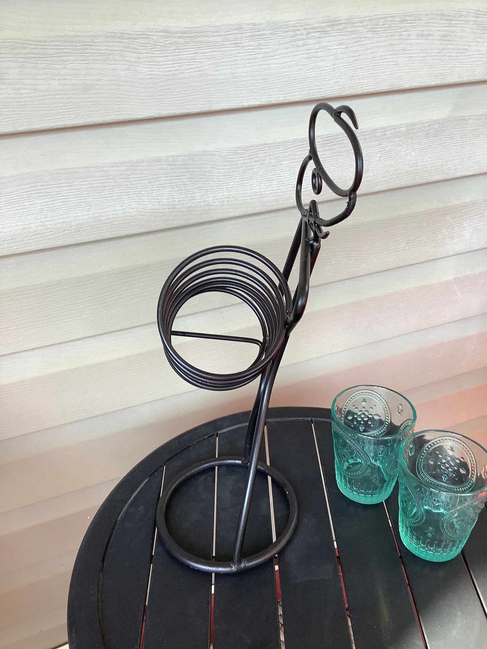 Midcentury French Man Wine Holder Metal Art Metal Wine Holder - Etsy