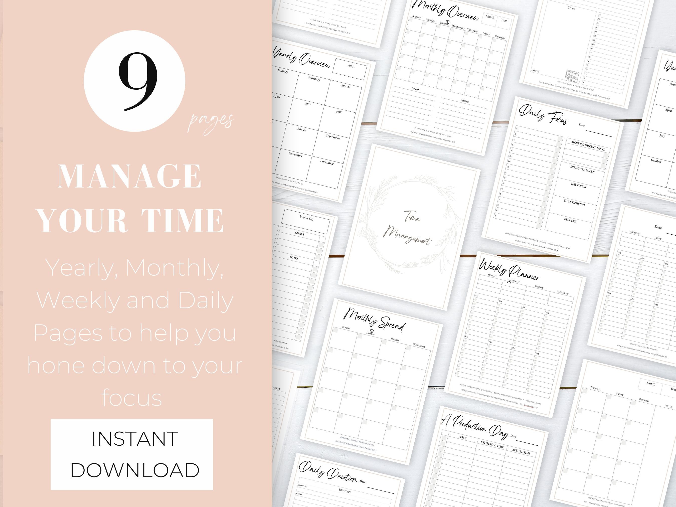 Christian Planner Cottagecore Homemaker Planner Home - Etsy