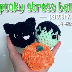 Crochet Stress Ball Pattern / Spooky Stress Ball Pattern / Amigurumi ...