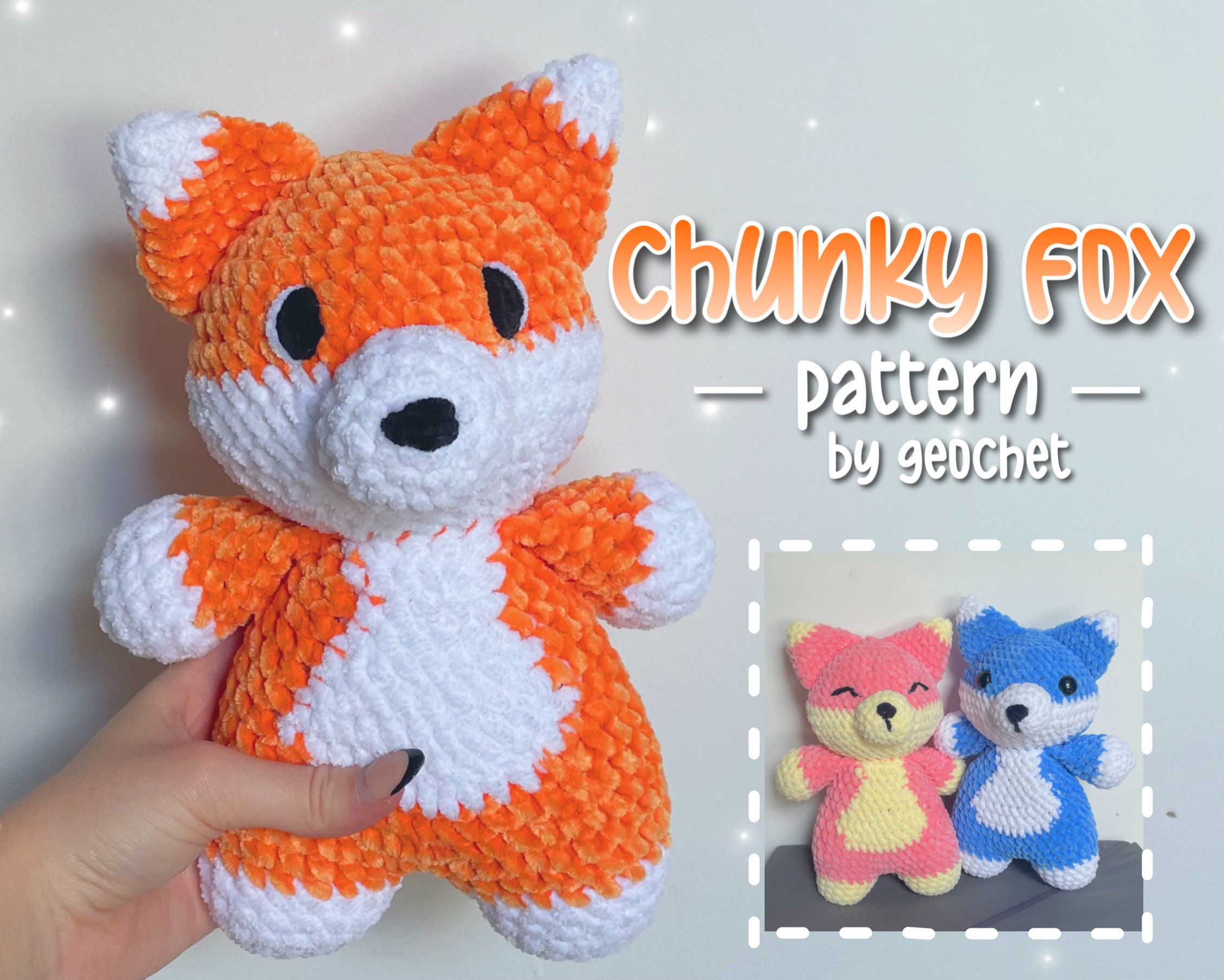 Crochet Fox Pattern / Chunky Fox Pattern / Amigurumi Fox Pattern PDF - Etsy