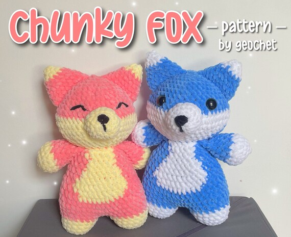 Crochet Fox Pattern / Chunky Fox Pattern / Amigurumi Fox - Etsy