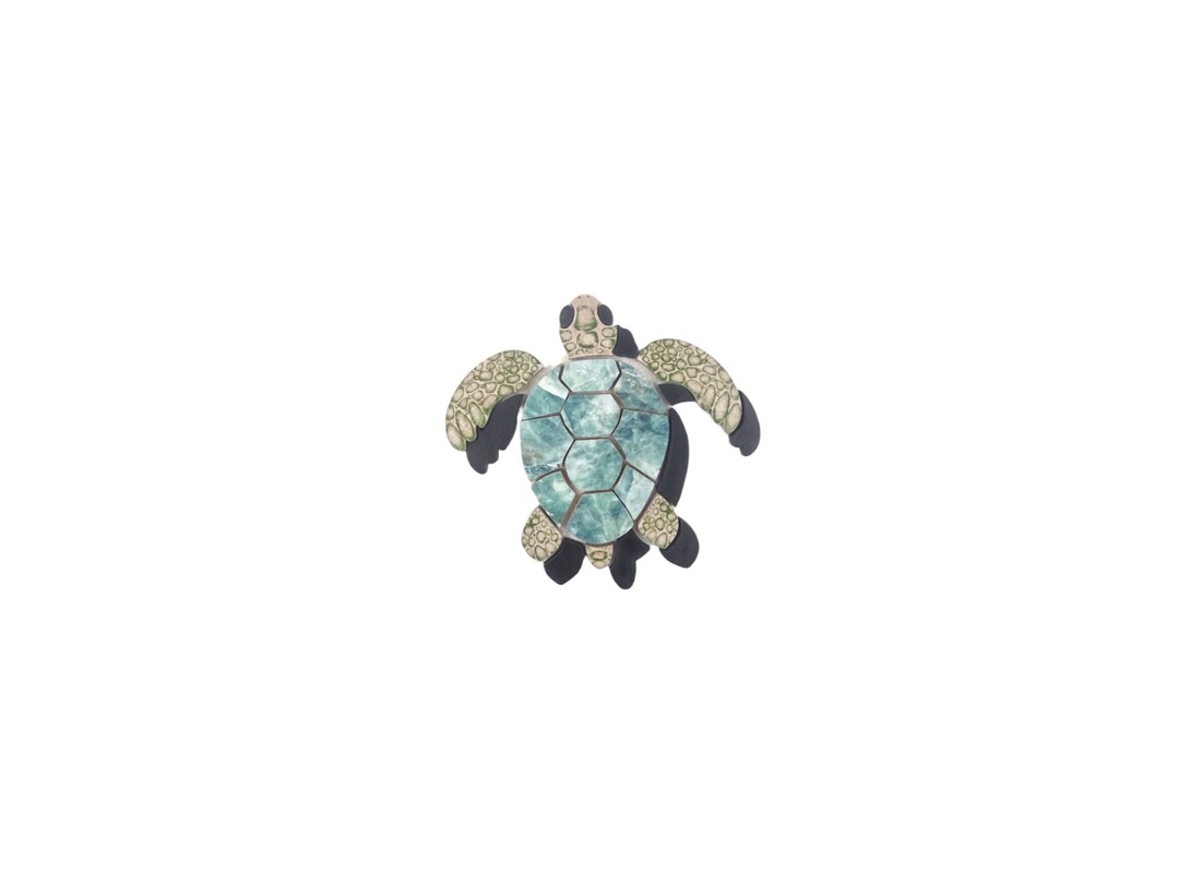 Porcelain Sea Turtle green Pool Mosaic Medium 1pc 9.5 Inches - Etsy