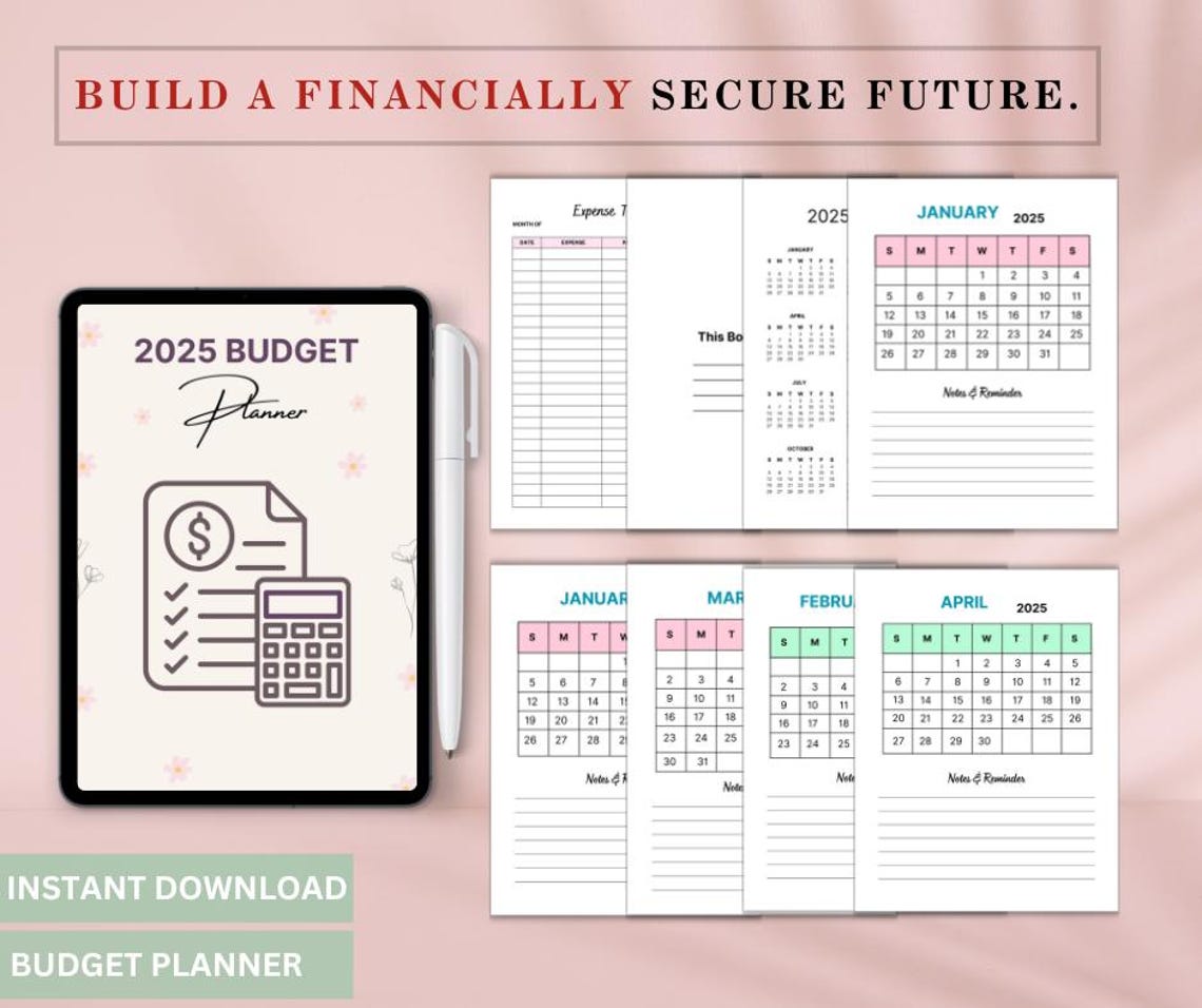 2025 Budget Planner Editable Financial Organizer to Track Income ...