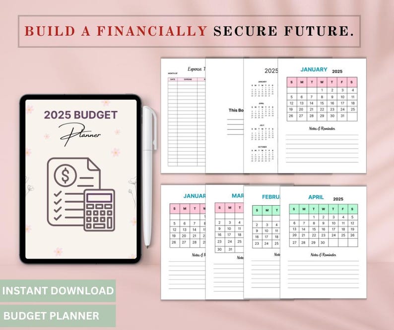 2025 Budget Planner Editable Financial Organizer to Track Income ...