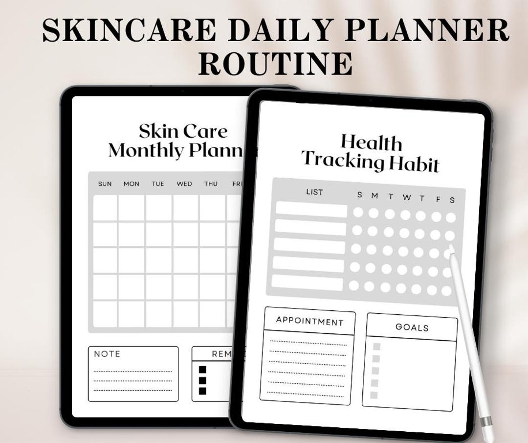 Daily Skincare Routine Planner Printable Self-care Guide Instant ...