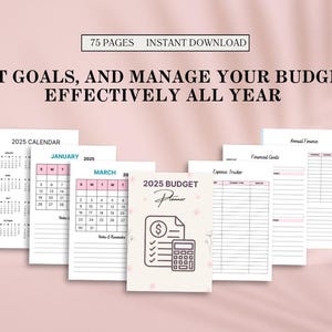 2025 Budget Planner Editable Financial Organizer to Track Income ...